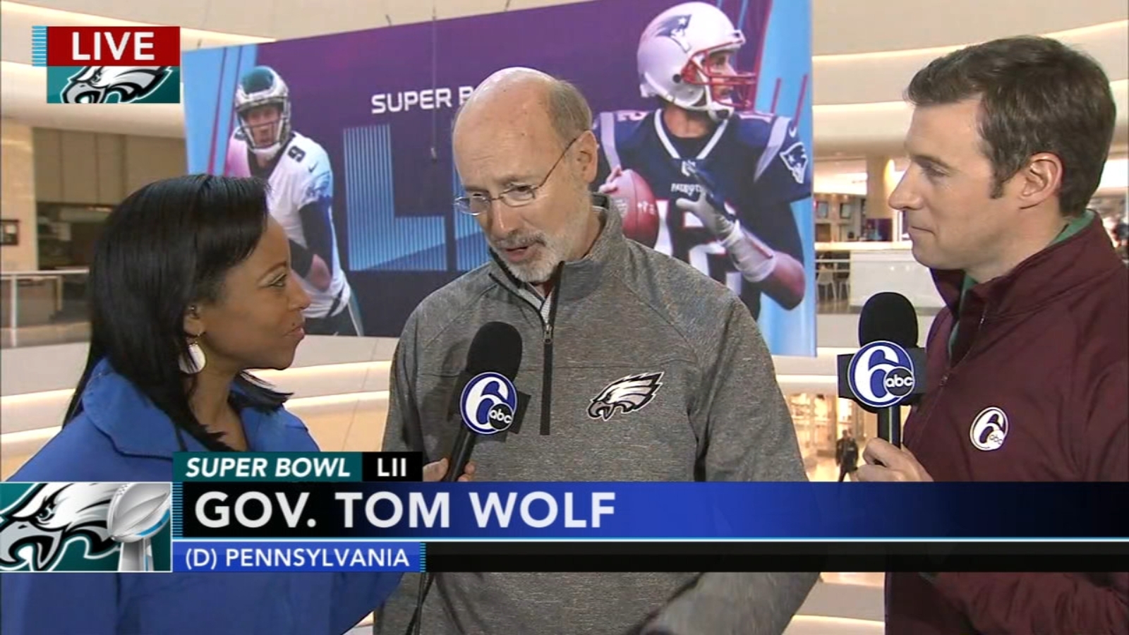 Pennsylvania Governor Wolf rooting on Eagles - 6abc Philadelphia
