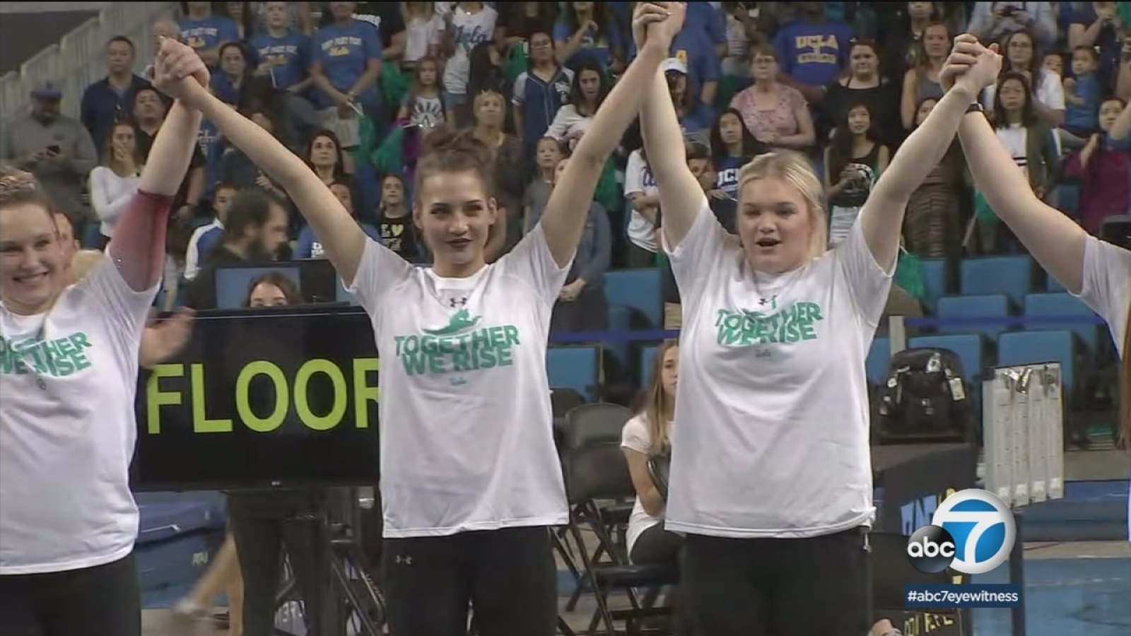 UCLA pays tribute to gymnasts accusing Larry Nassar of abuse - ABC7 Los ...