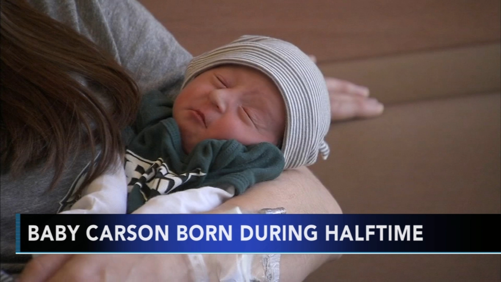 Couple welcomes baby Carson during Super Bowl half time - 6abc Philadelphia