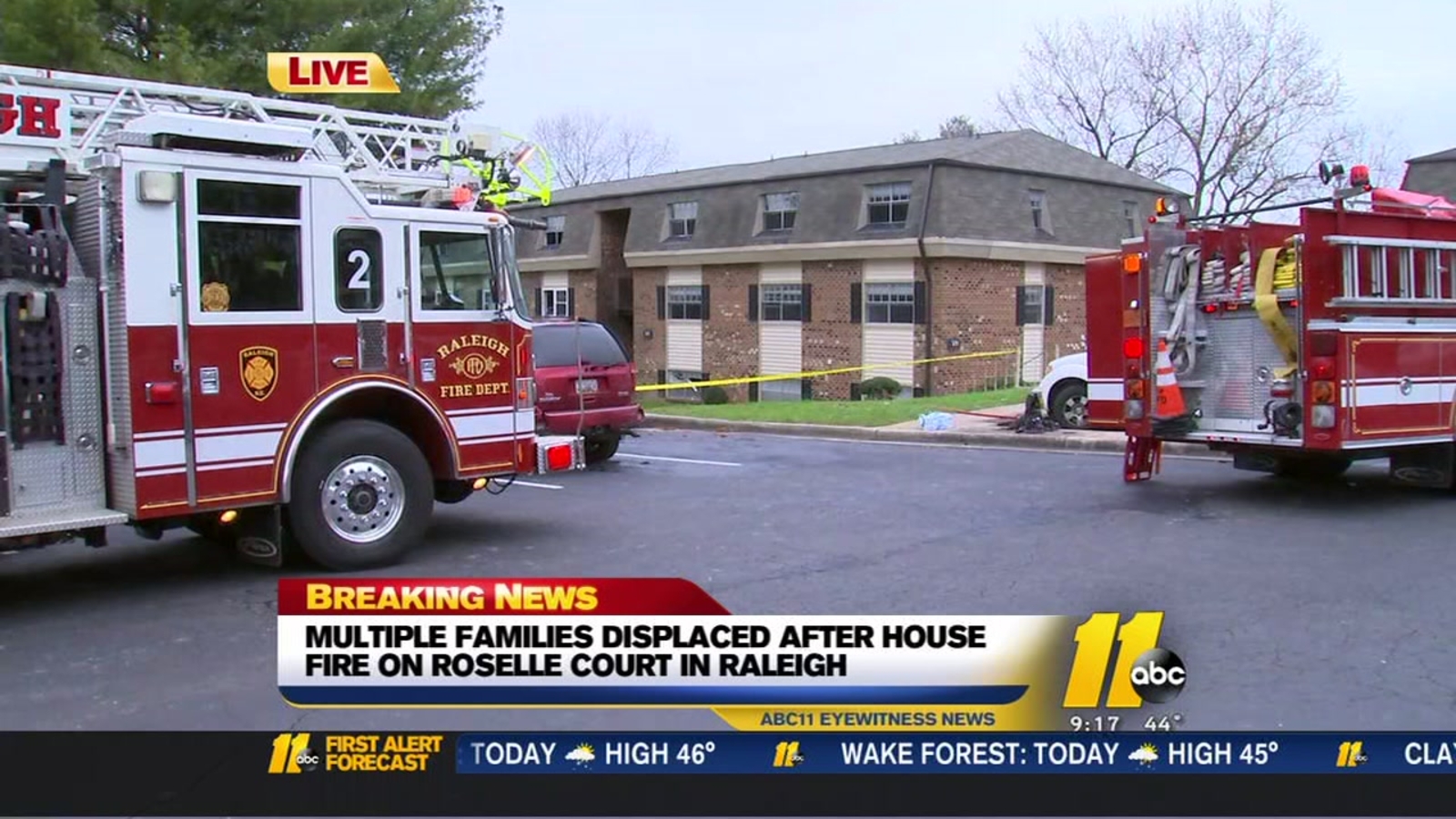 Multiple families displaced after Raleigh apartment fire - ABC11 ...