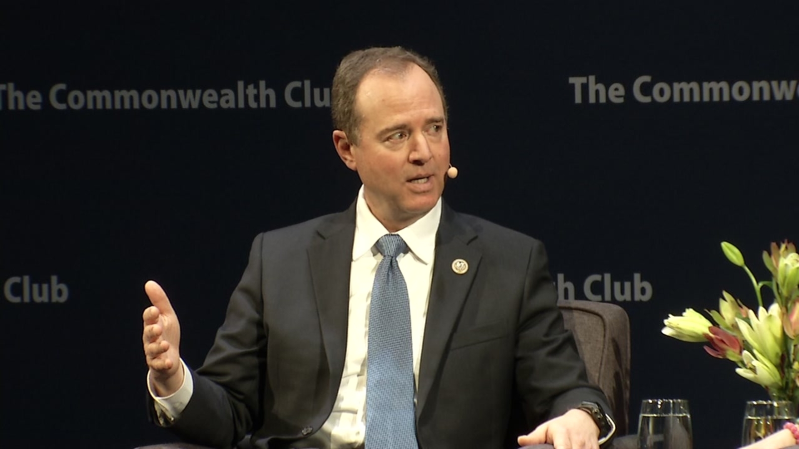 Rep. Adam Schiff talks Trump in San Francisco after being victim of ...