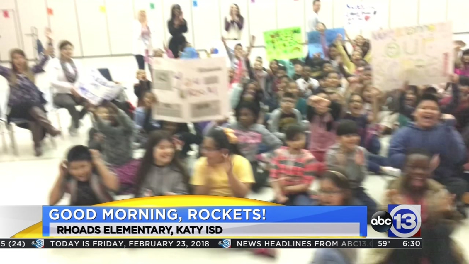 Meteorologist Travis Herzog visits the Rhoads Rockets in Katy - ABC13 ...