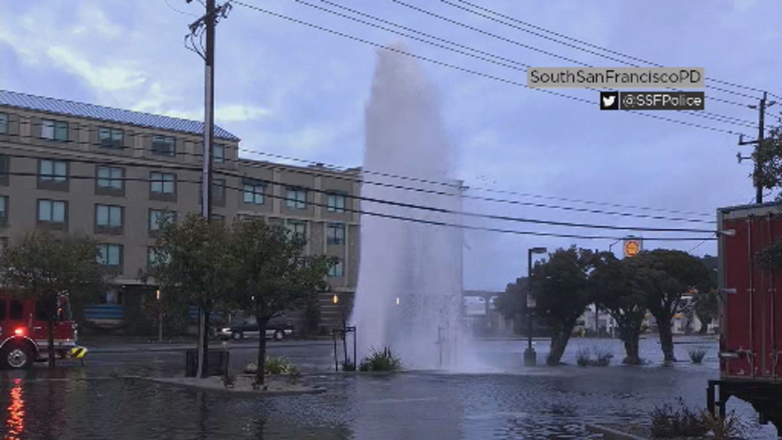 VIDEO: Busted fire hydrant creates mess in South San Francisco - ABC7 ...