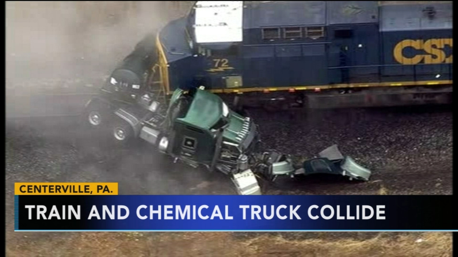 Train hits truck carrying hydrochloric acid; 15 evacuated - 6abc ...