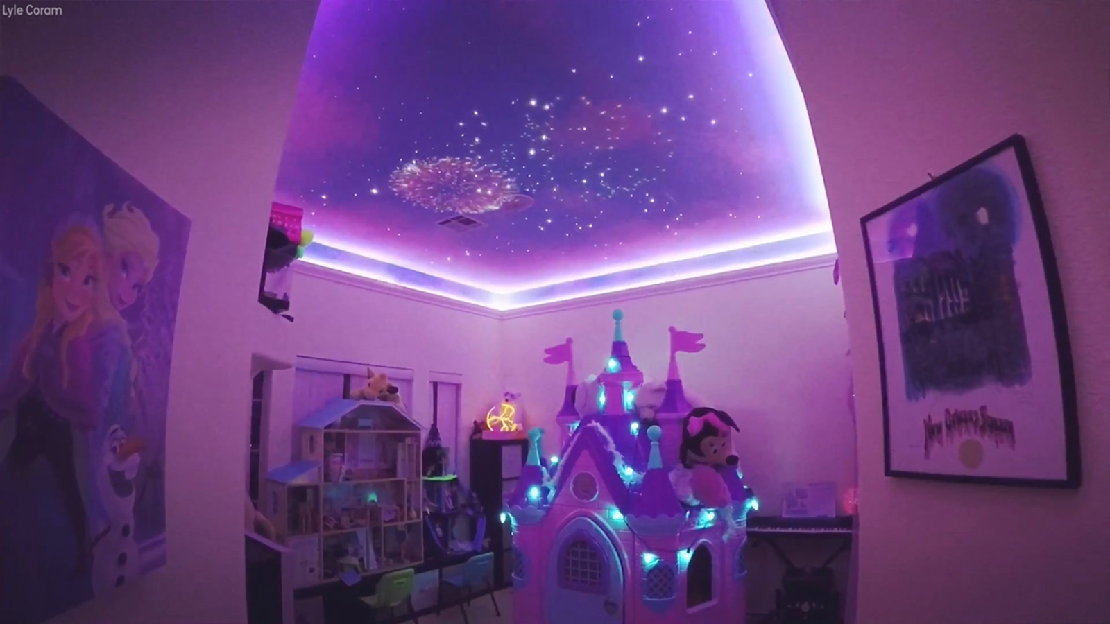 Dad recreates Disneyland fireworks in daughter's bedroom - ABC7 San ...