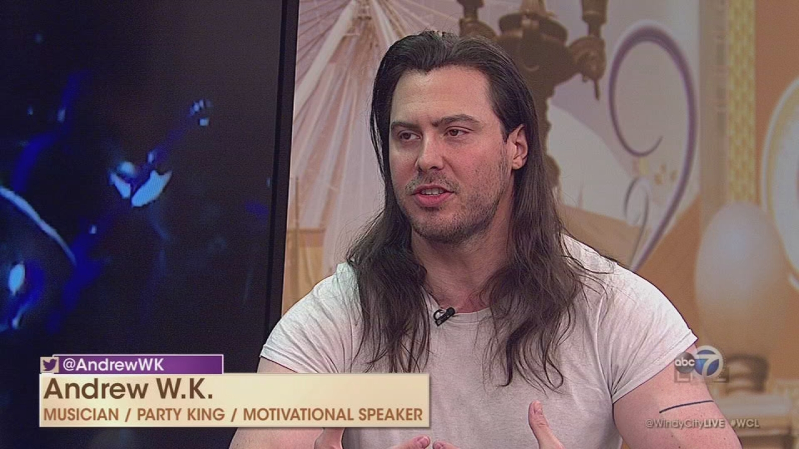 Musician Andrew W.K., legendary 'King of Partying' - ABC7 Chicago
