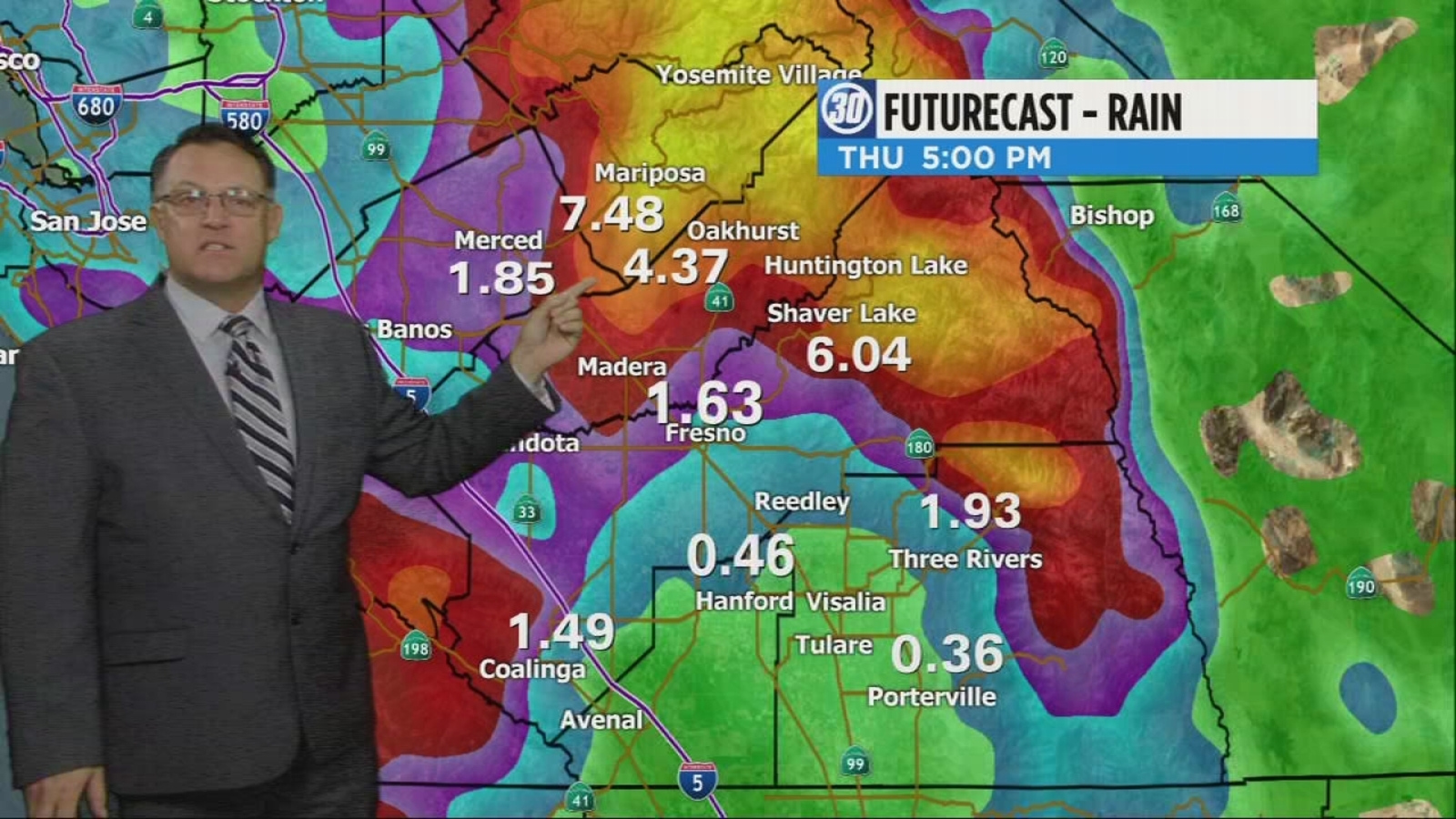 Models now predict storm could bring heavy rains to burn-scarred ...