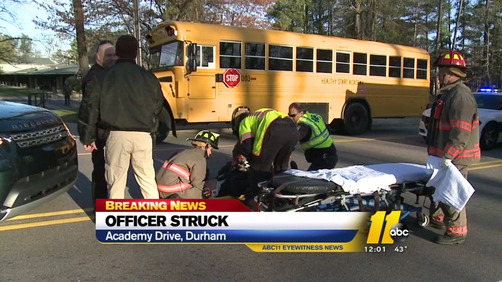 Officer hit, injured while directing traffic at Durham Academy - ABC11 ...