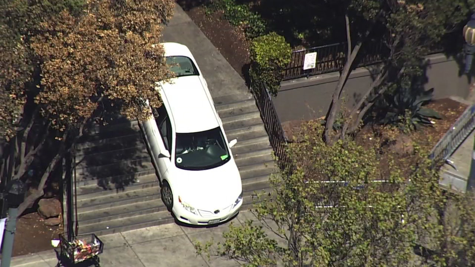 VIDEO: Car drives down steps outside Safeway in San Francisco's Castro ...