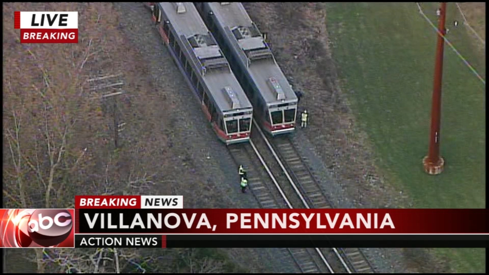 SEPTA High Speed Line Train hits pole, causes service delay - 6abc ...