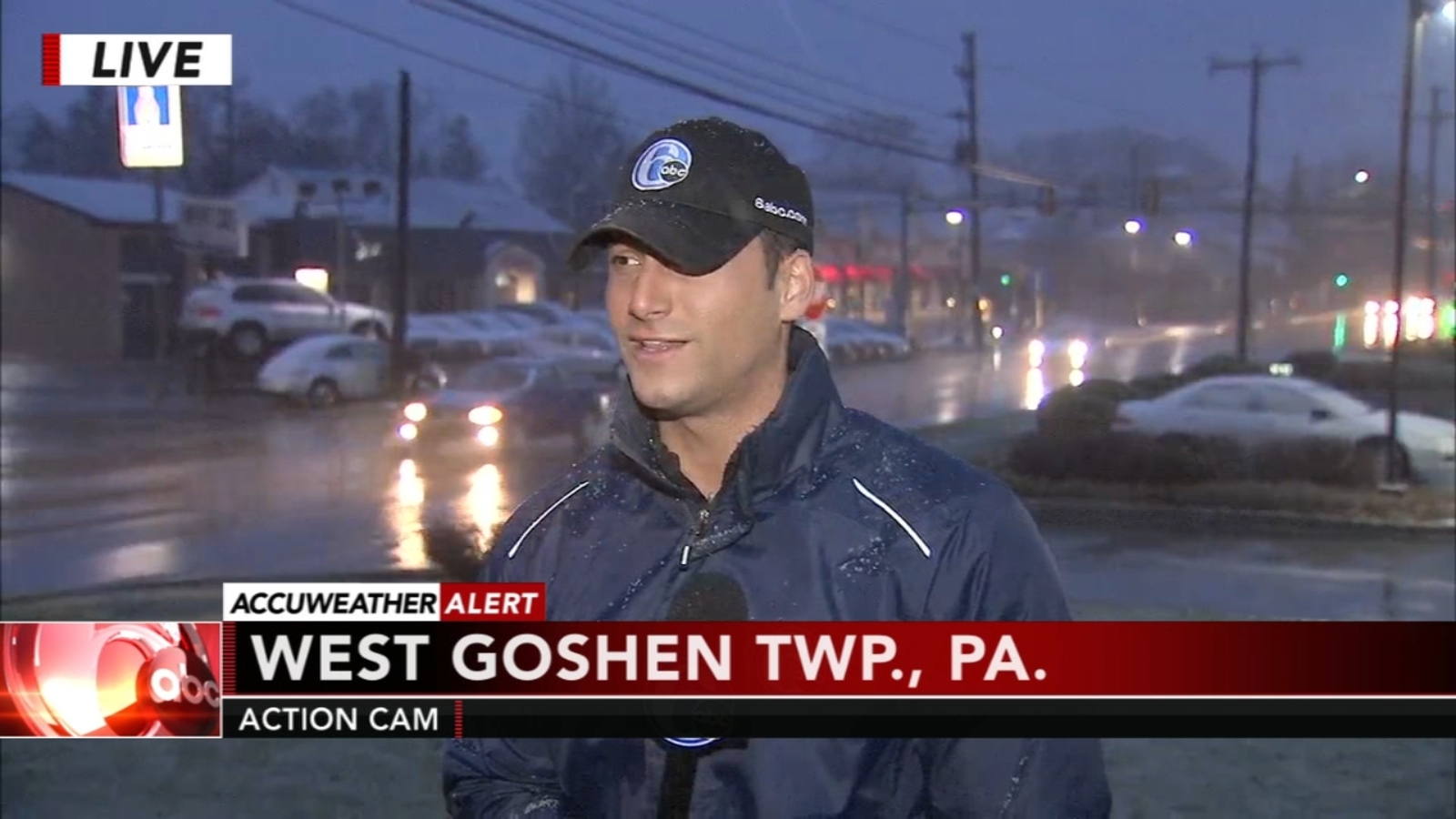Bob Brooks reports on April snow from West Goshen Township, Chester ...