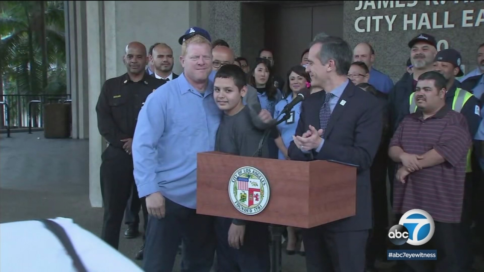 13-year-old boy who fell into drainage pipe in Griffith Park reunites ...