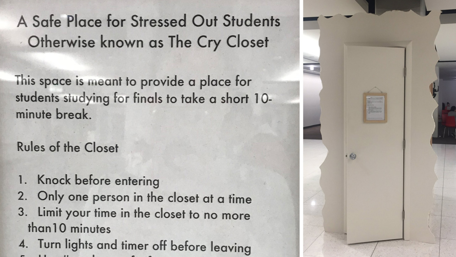 Cry Closet beckons stressed University of Utah students to let it all ...