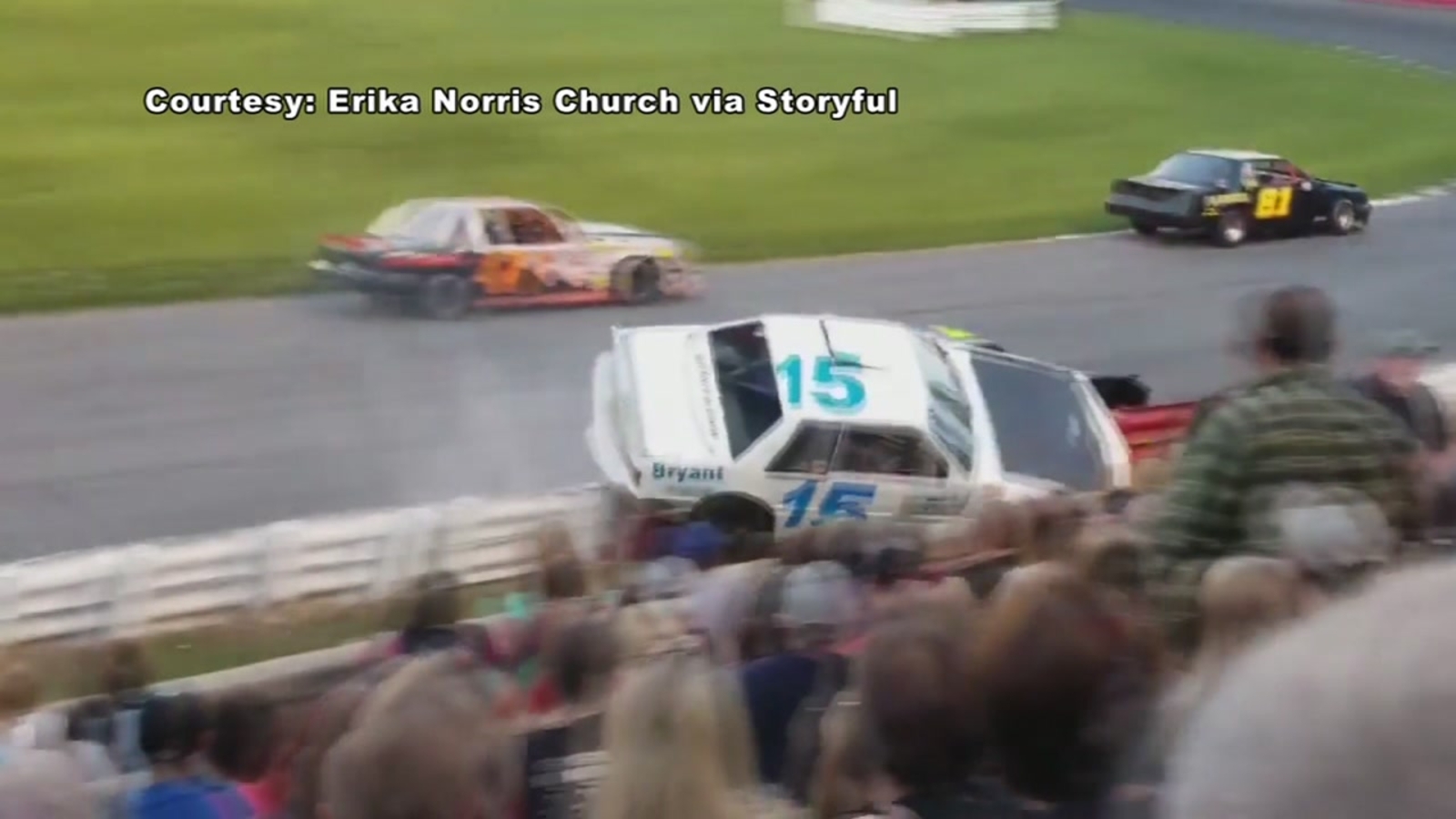 Close call for spectators when race car leaves the track - ABC13 Houston