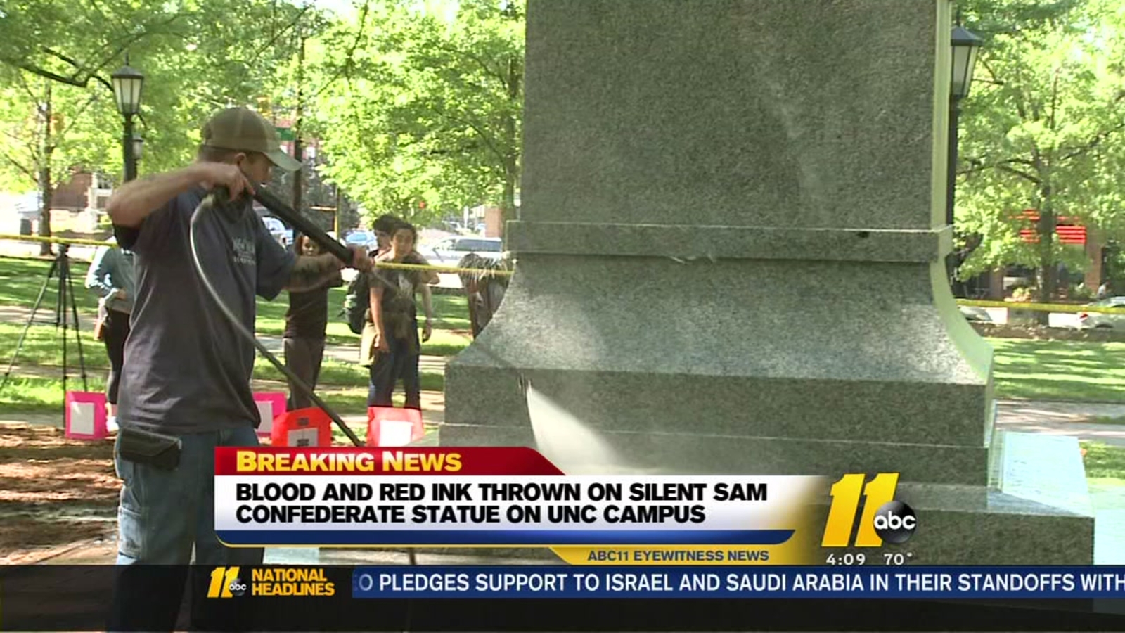Protester says she defaced 'Silent Sam' statue with her blood, red ink ...