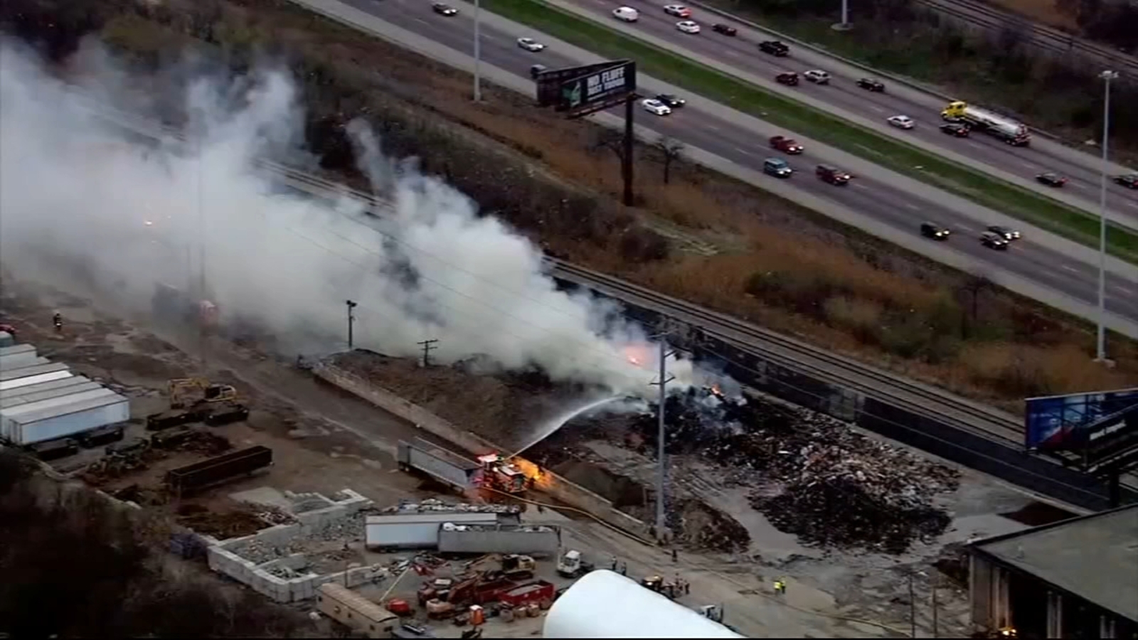 Fire burns through Forest View recycling plant near Stevenson ...