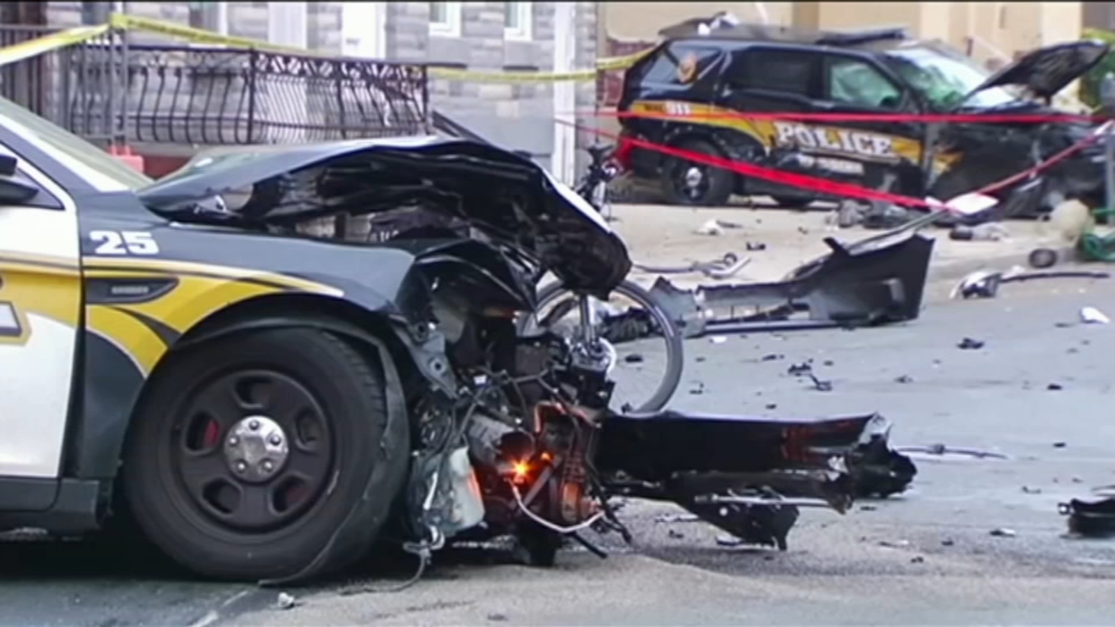 Police vehicles collide in Reading - 6abc Philadelphia