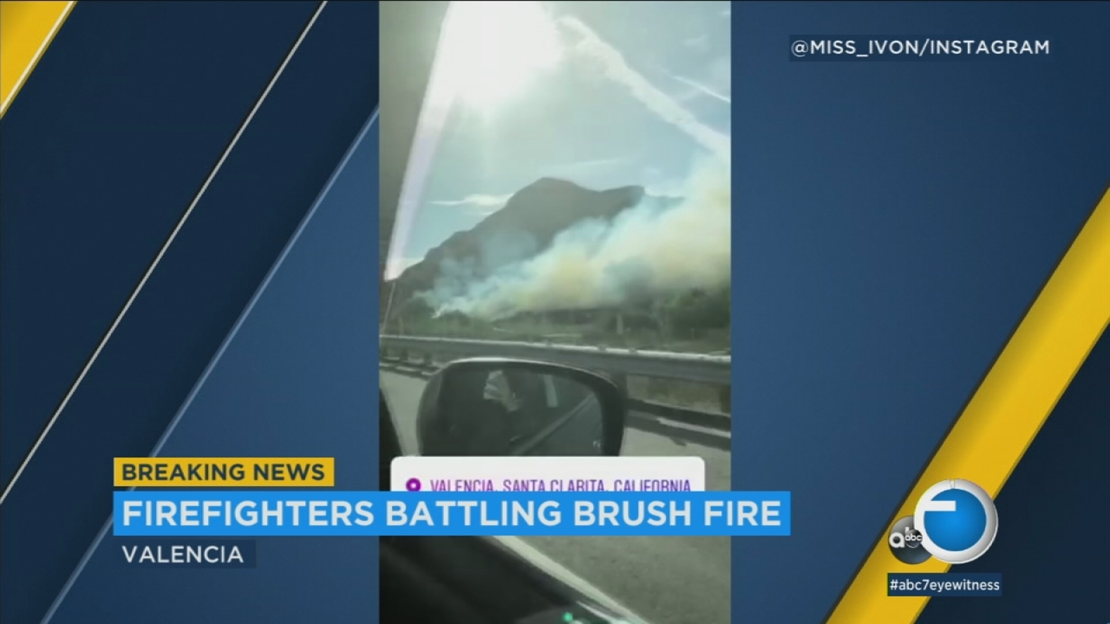 Valencia brush fire burns 20 acres - ABC7 Los Angeles