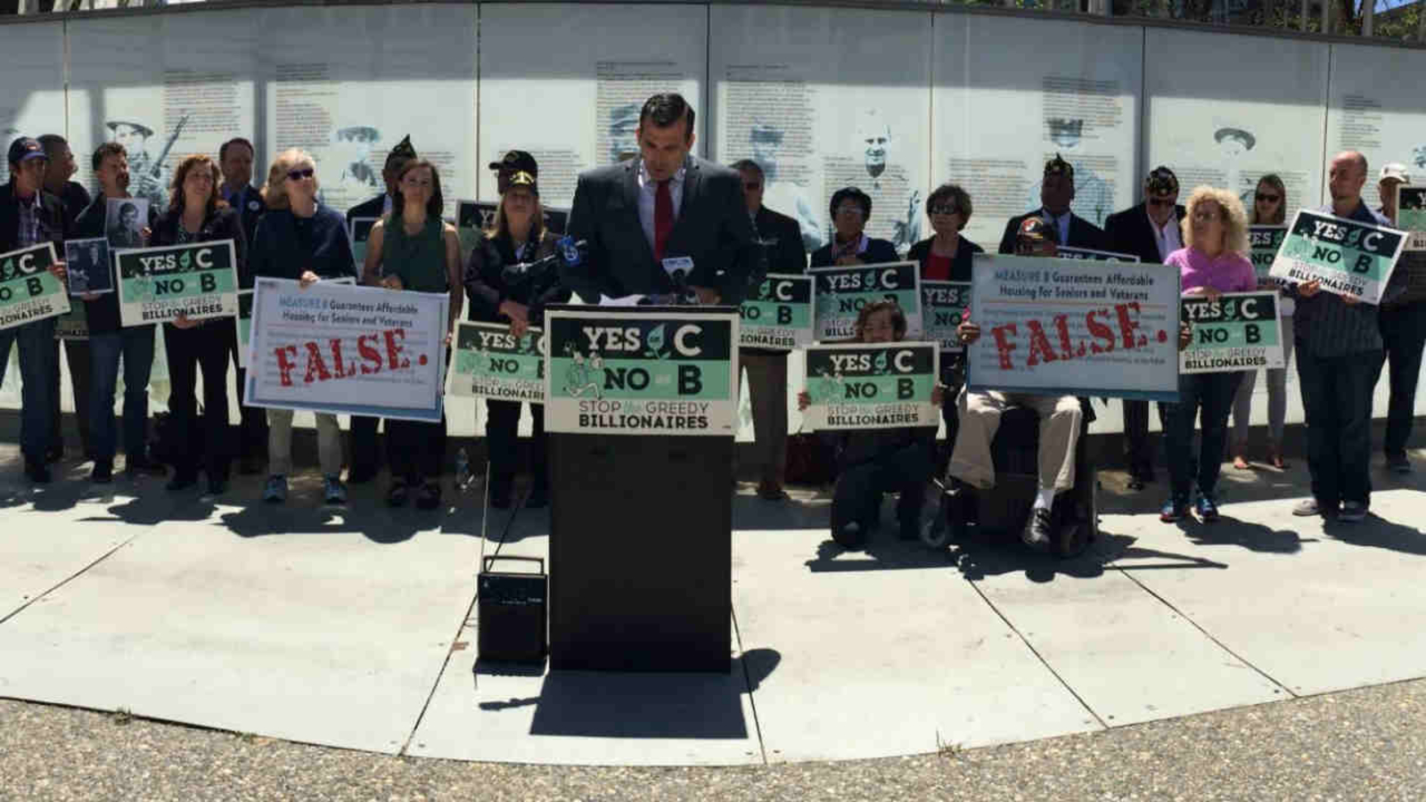 Veterans say they are being used to win passage of Measure B in San ...