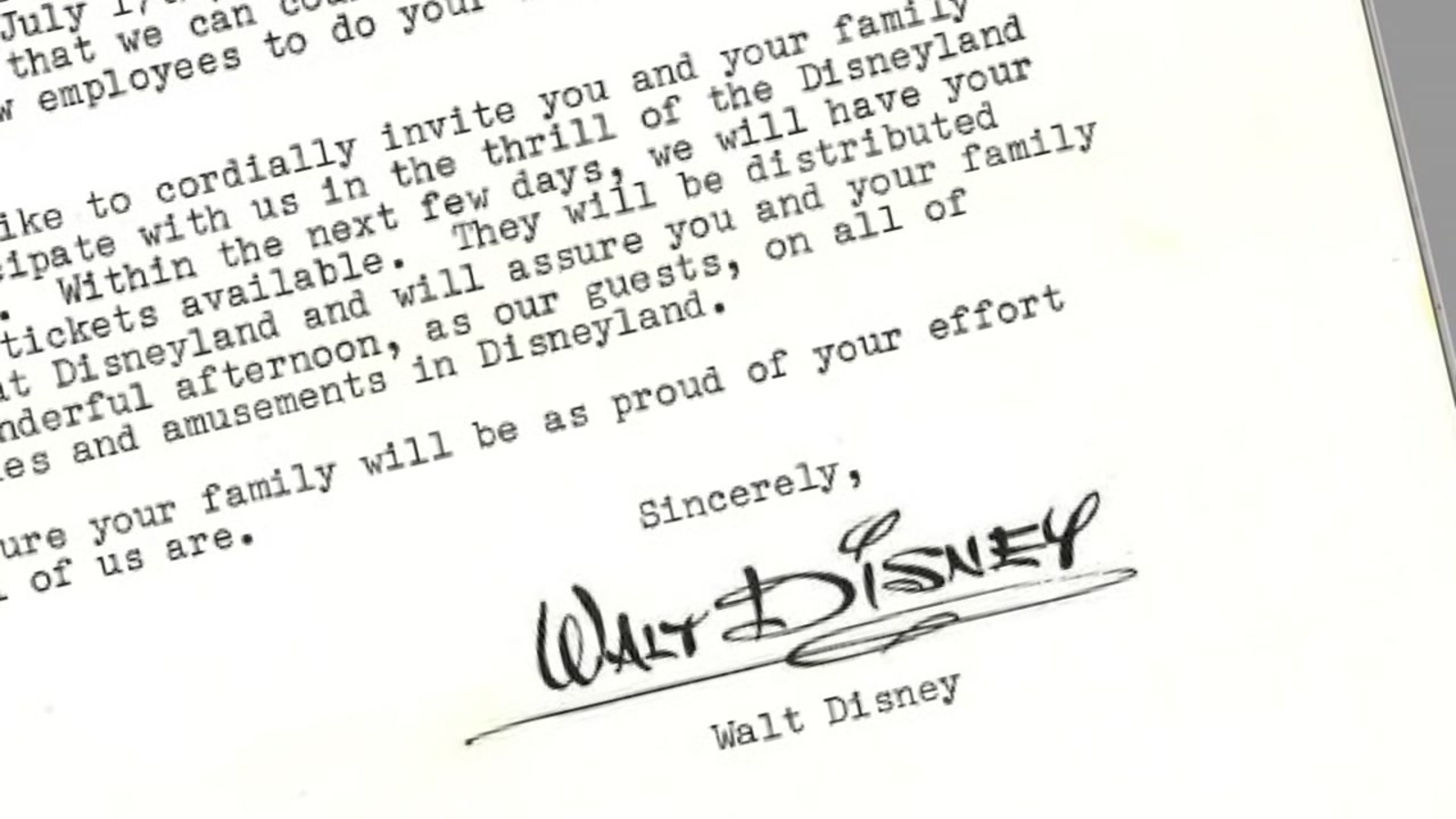 Marin County woman finds letter from Walt Disney, did she strike gold ...