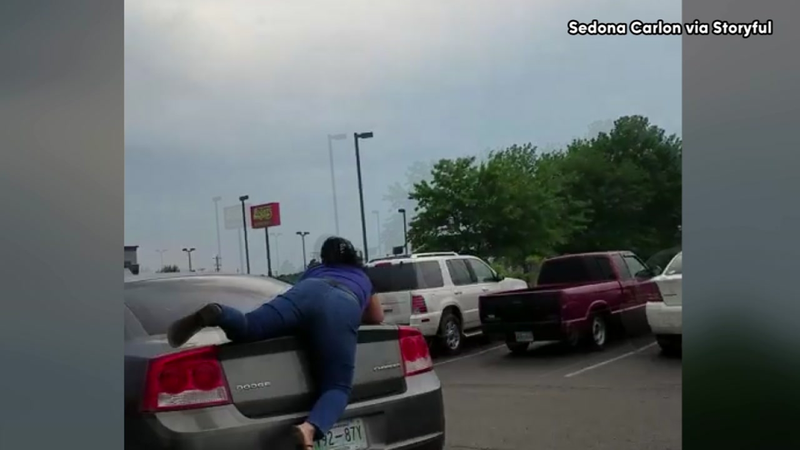 Woman Clings To Moving Car During Parking Lot Argument Abc13 Houston