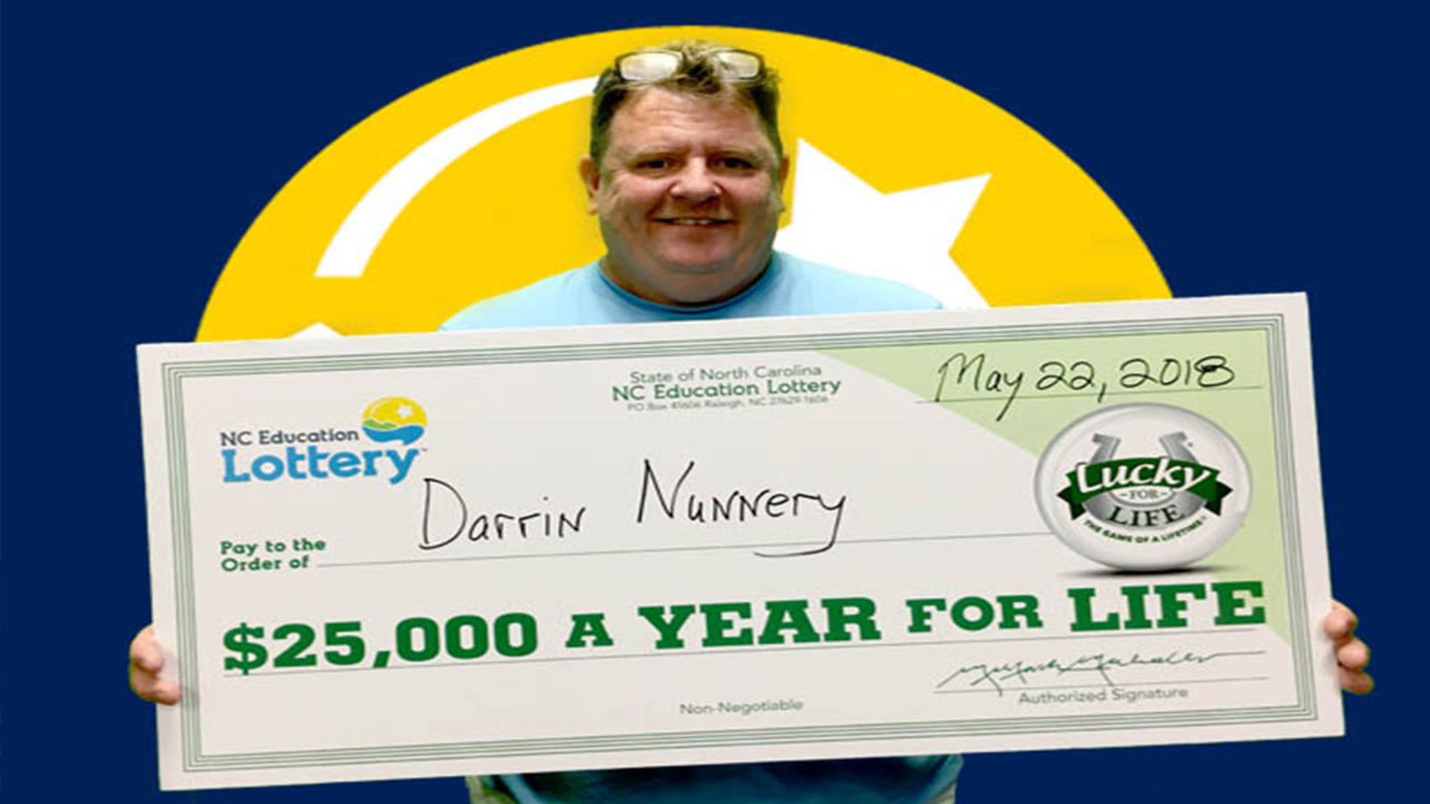 'The rolling eye is over:' North Carolina man celebrates lottery win ...