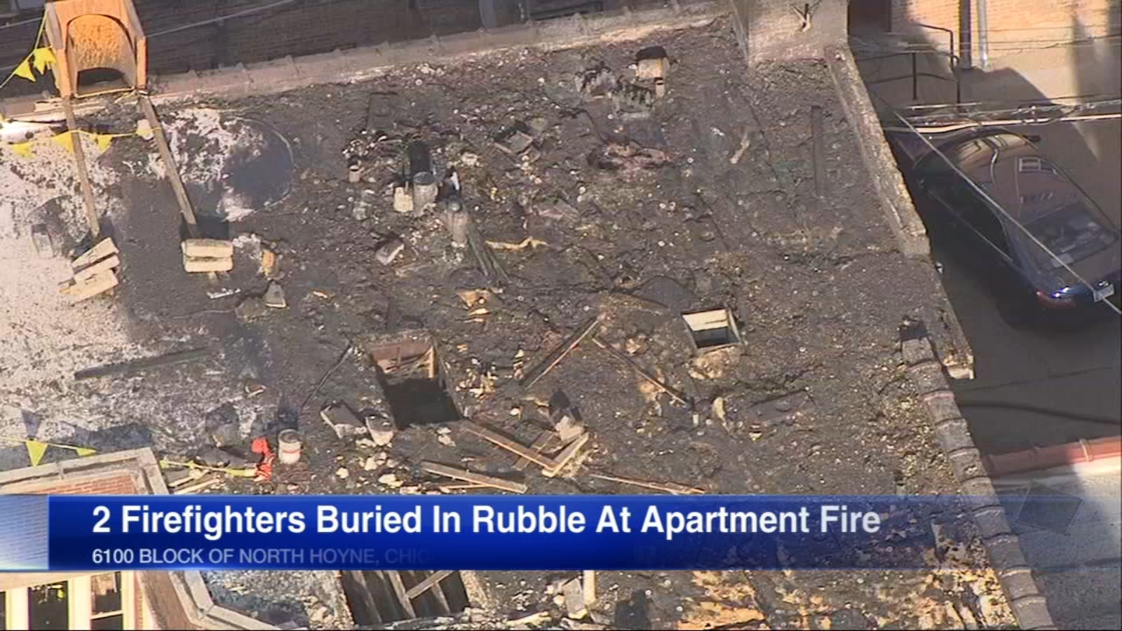 Firefighters trapped in rubble during Rogers Park fire - ABC7 Chicago