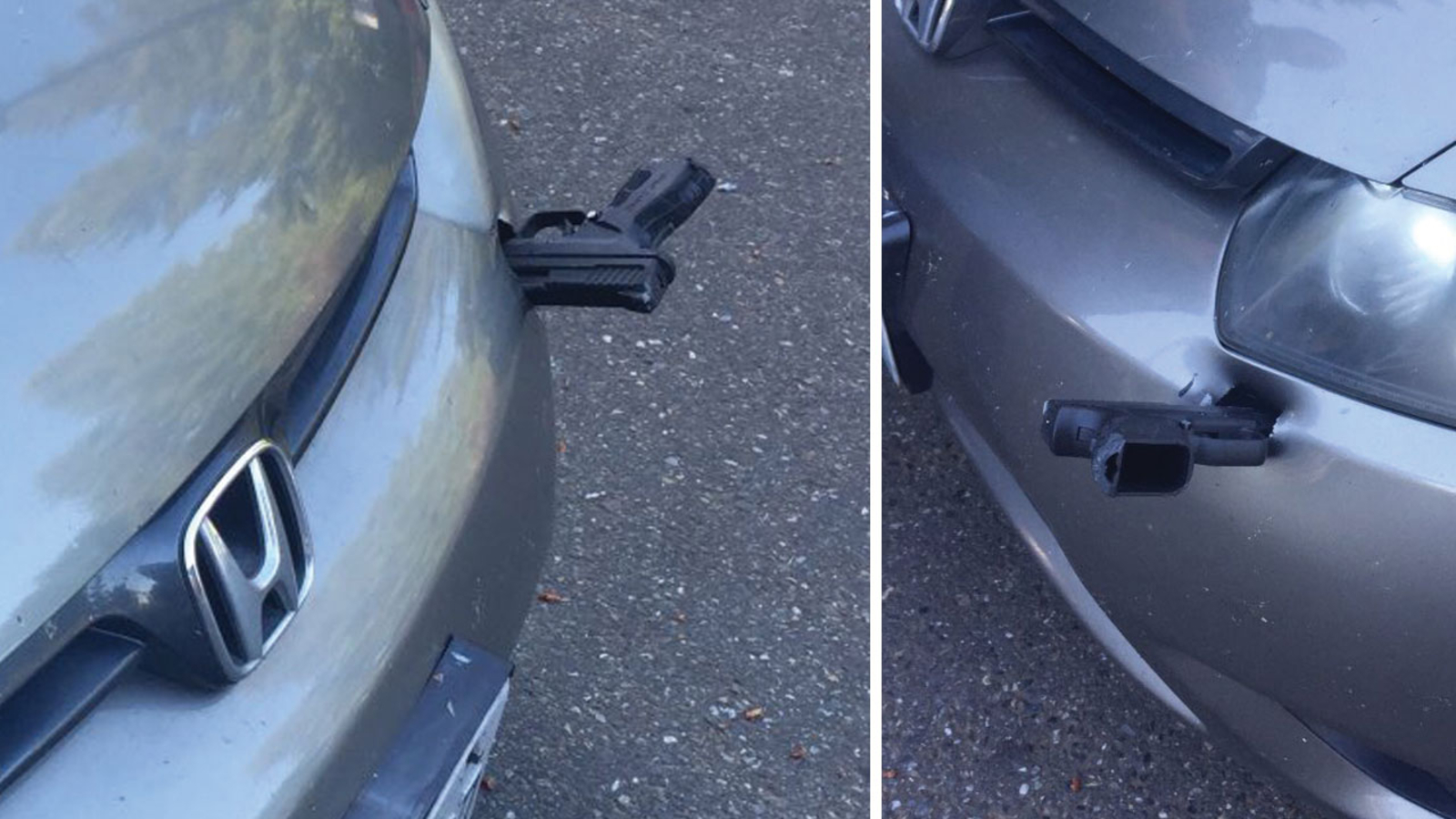 Gun in bumper? Driver finds handgun after feeling thud on the freeway ...