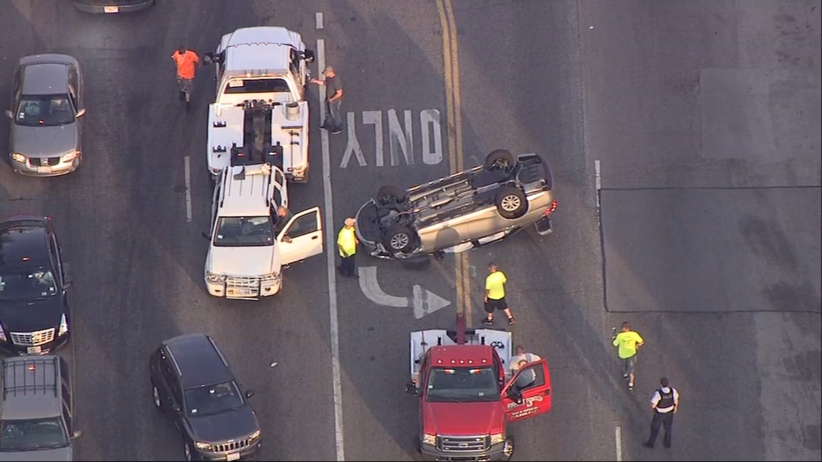 Car flips in Old Irving Park rollover crash - ABC7 Chicago