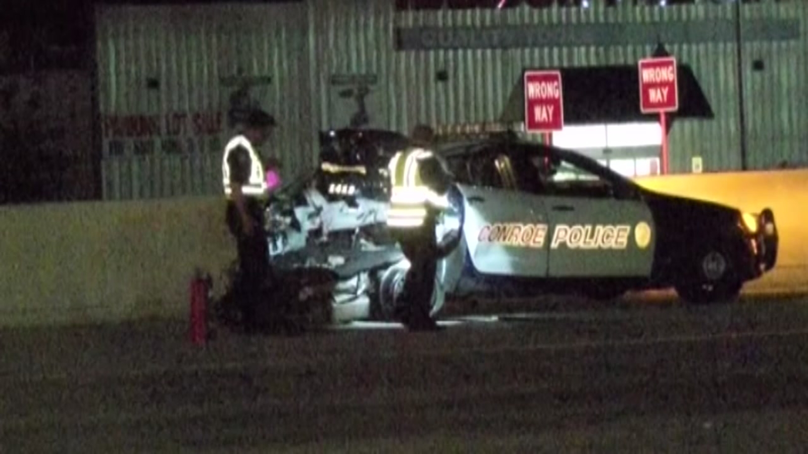 Conroe police officer involved in crash that crushed patrol car on ...