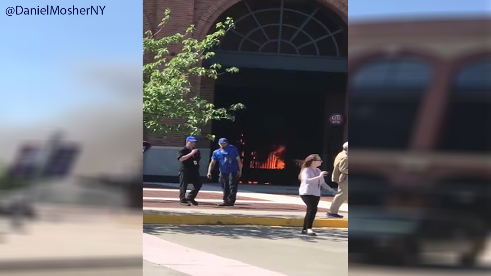 Fire breaks out in display case inside entrance of Citi Field - ABC7 ...