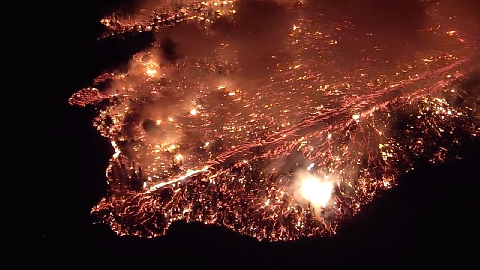Fast-moving Kilauea lava traps man, drone and cellphone flashlight used ...