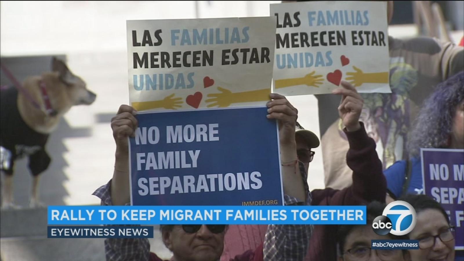 More than 300 protest child separation immigration policy in DTLA ...
