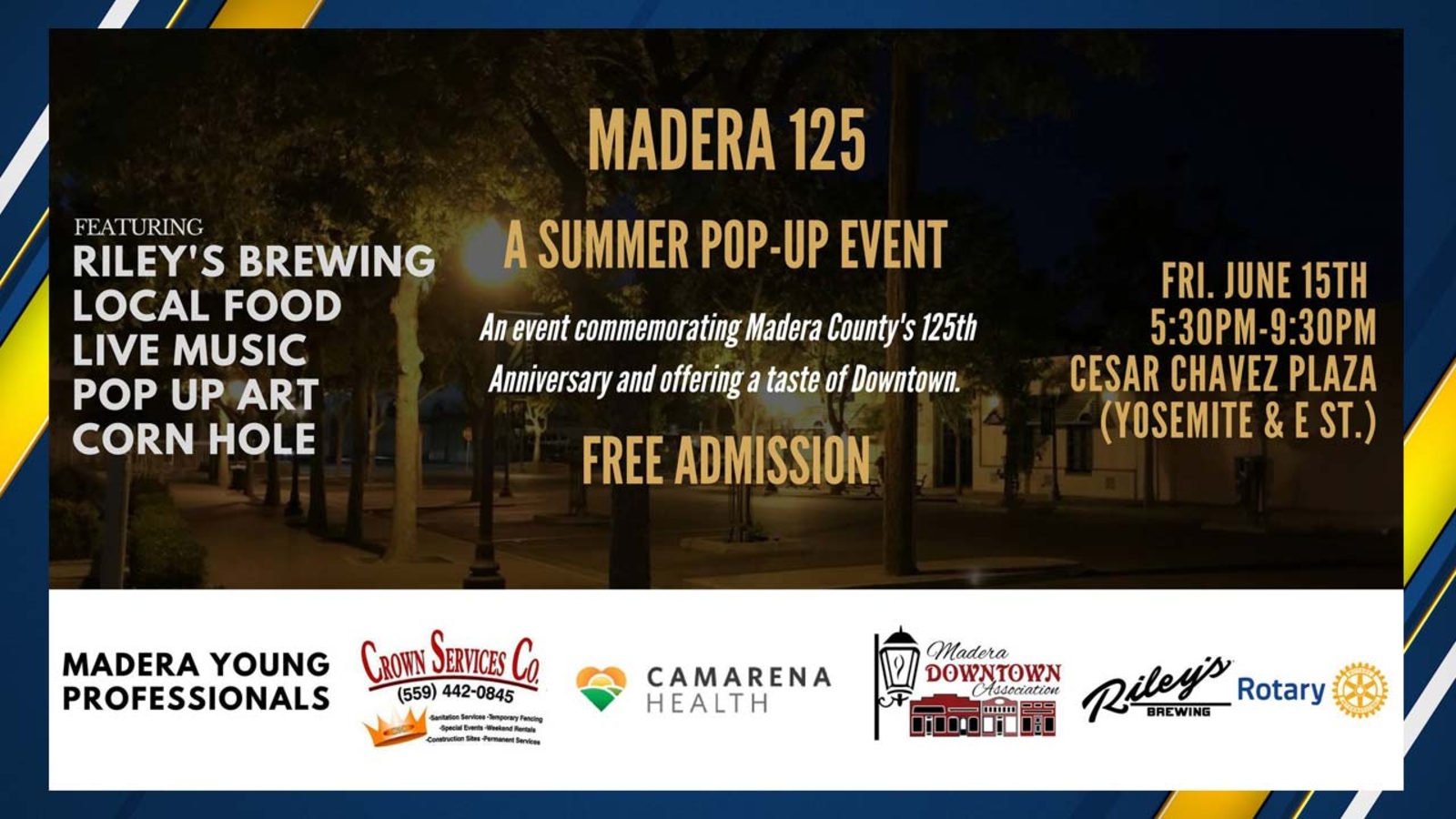 Free pop-up event bring music, food, and fun to Downtown Madera - ABC30 ...
