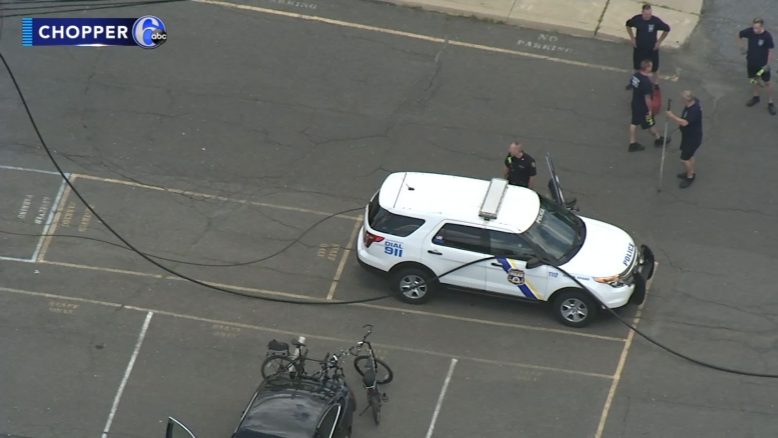 Philadelphia officer escapes after live wires fall on police SUV - 6abc ...