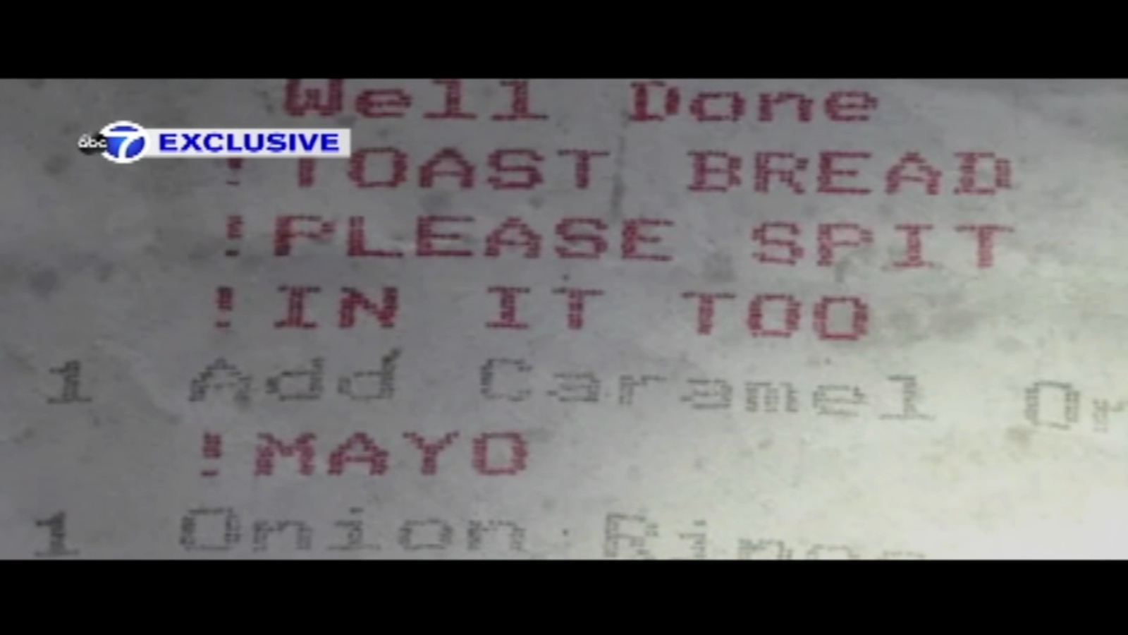 Man says receipt told cook to spit in cheeseburger at New York ...