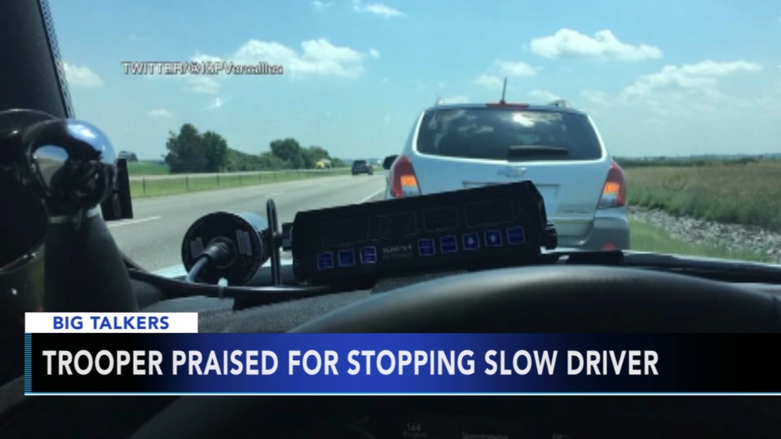 Trooper praised for pulling over driver going too slow in left lane ...
