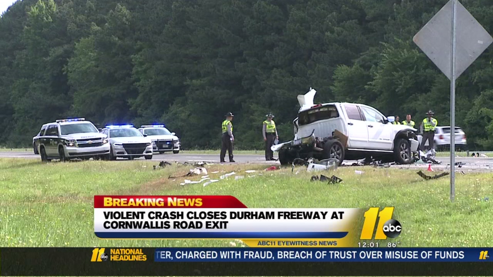 One person dead in crash that closed Durham Freeway - ABC11 Raleigh-Durham