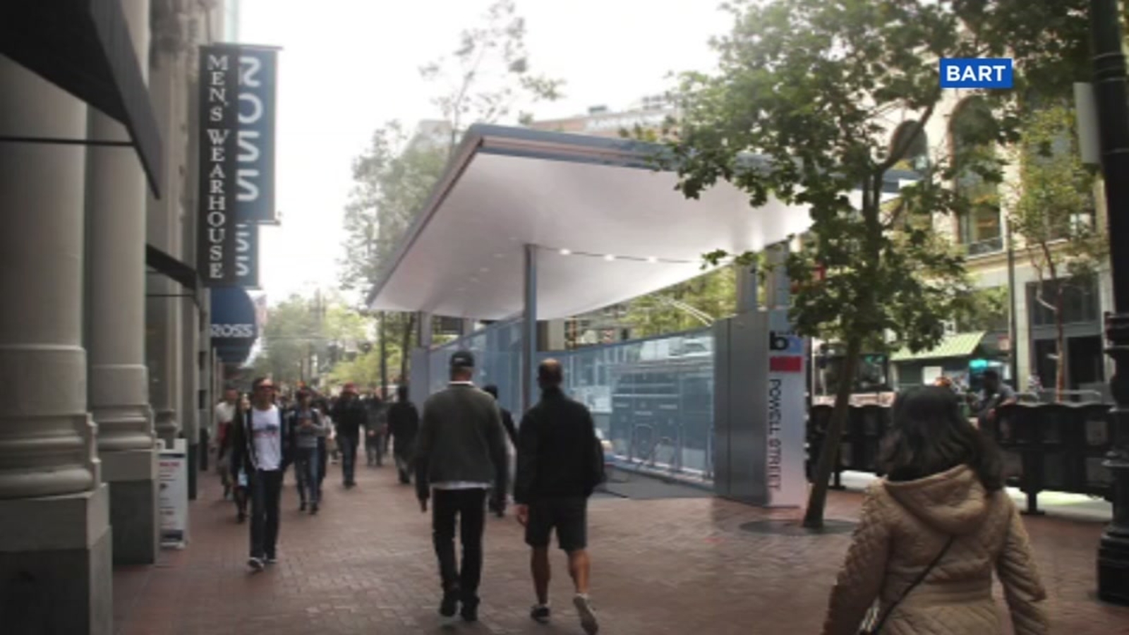 BART moves ahead with canopies over station entrances - ABC7 San Francisco