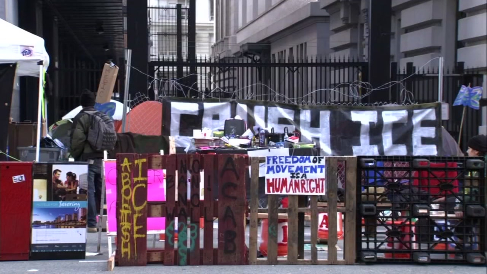 Activists hold 'Block ICE' block party protest on 4th of July in San ...