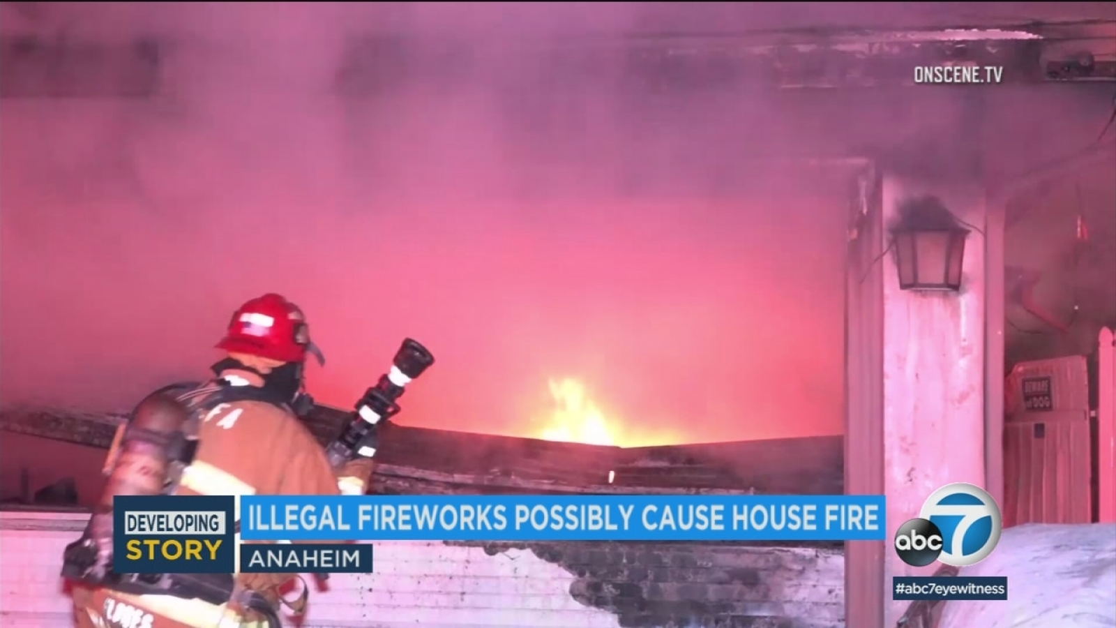 Fourth of July fireworks possible cause of Anaheim house fire - ABC7 ...