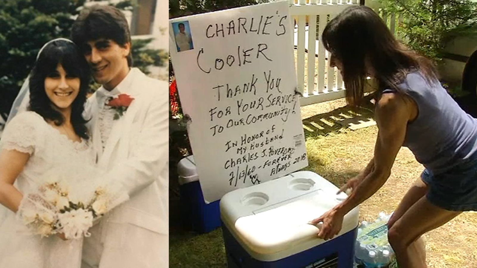'Charlie's Cooler' goes viral as New Jersey widow honors husband's good ...