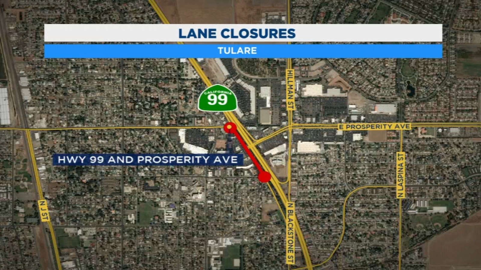 Highway 99 lane and ramp closures for road maintenance - ABC30 Fresno
