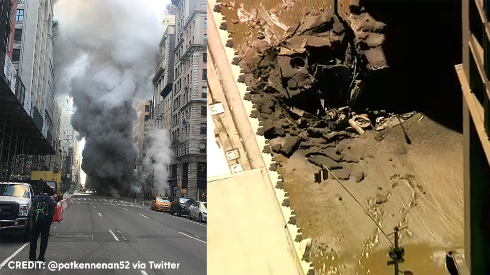 Steam pipe explosion in Manhattan's Flatiron District - ABC7 New York