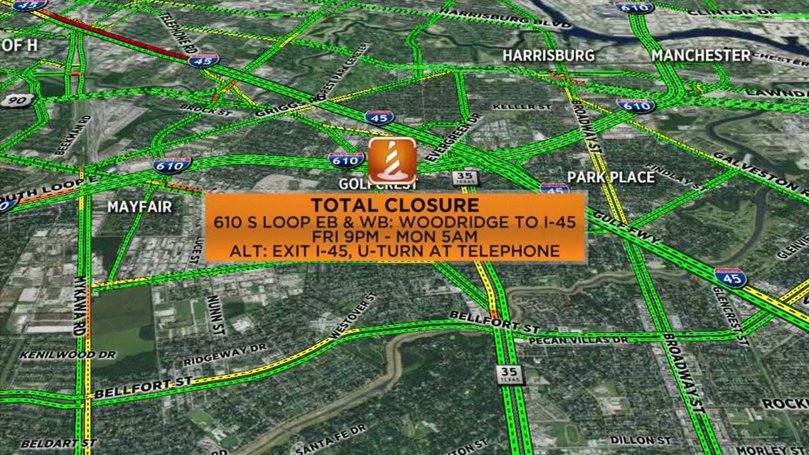 WEEKEND TRAFFIC FRENZY: Major traffic closures on the South Loop ...