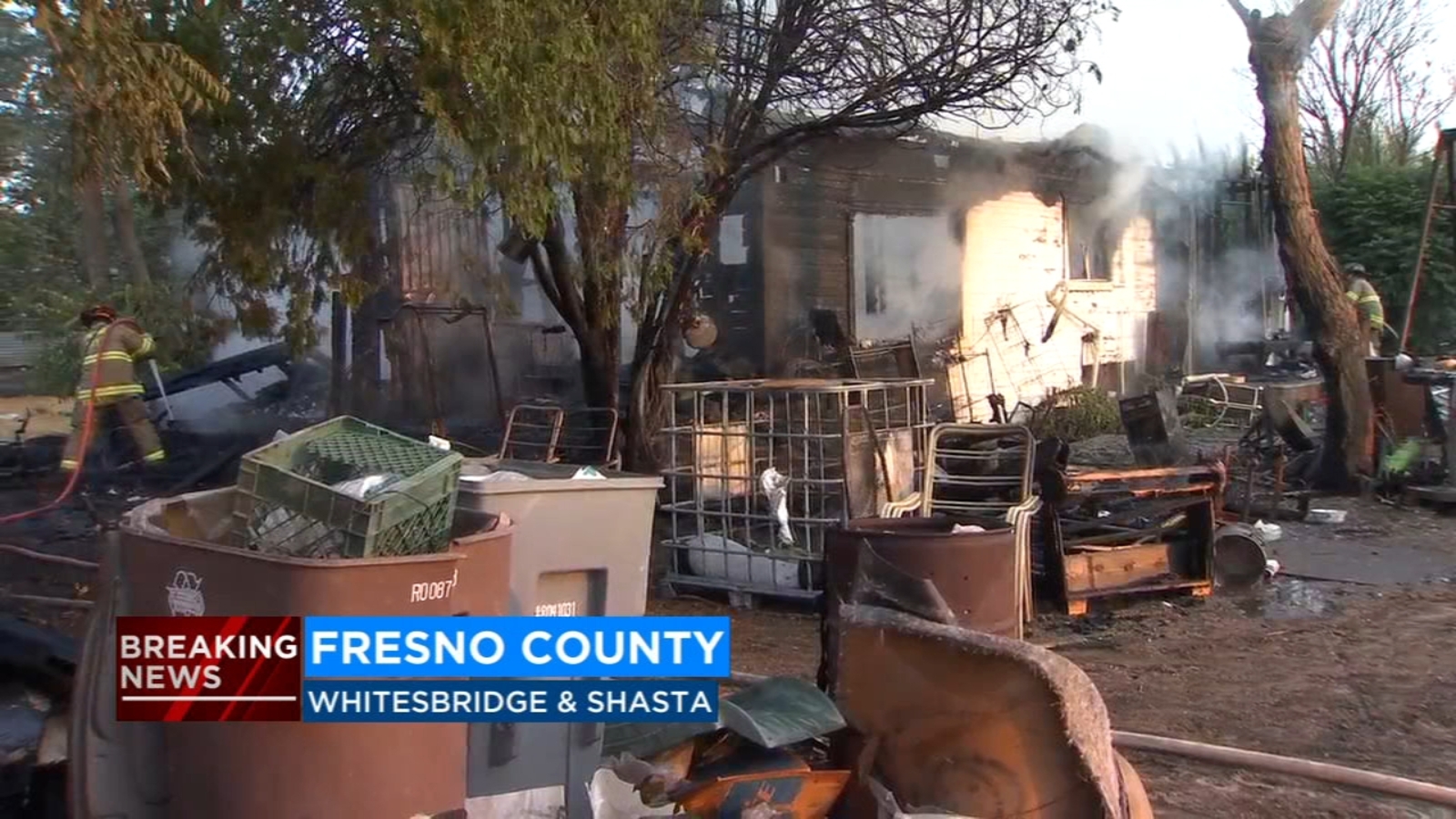 Firefighters battling house fire started by candle in Fresno County - ABC30 Fresno