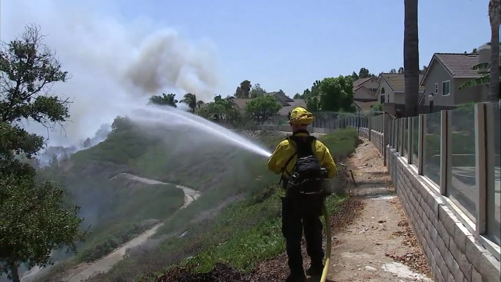 Corona brush fire: Evacuations lifted after flames get dangerously ...