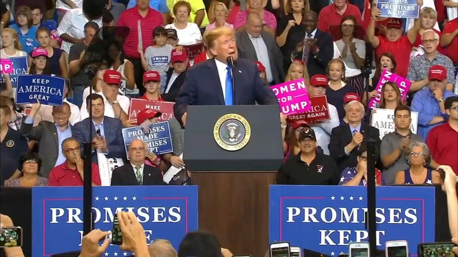 Trump trashes media as 'fake, fake disgusting news' at Pa. rally - 6abc ...