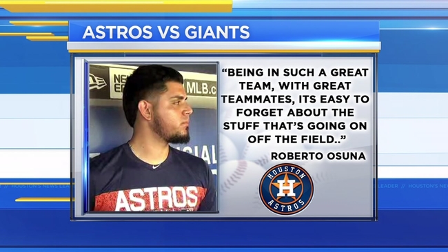 Astros pitcher Roberto Osuna gets win over Giants in return from ...
