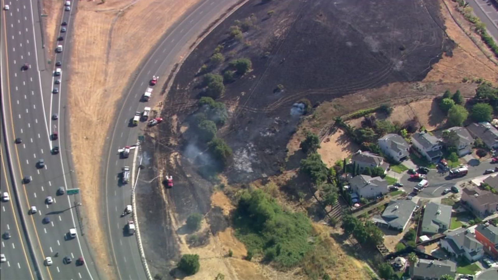 Freeway connector ramp reopens after Vallejo fire contained - ABC7 San ...